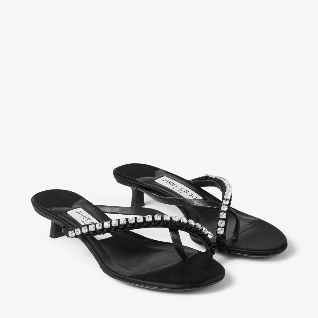 Dila 35 - black/crystal - JIMMY CHOO- Official Site