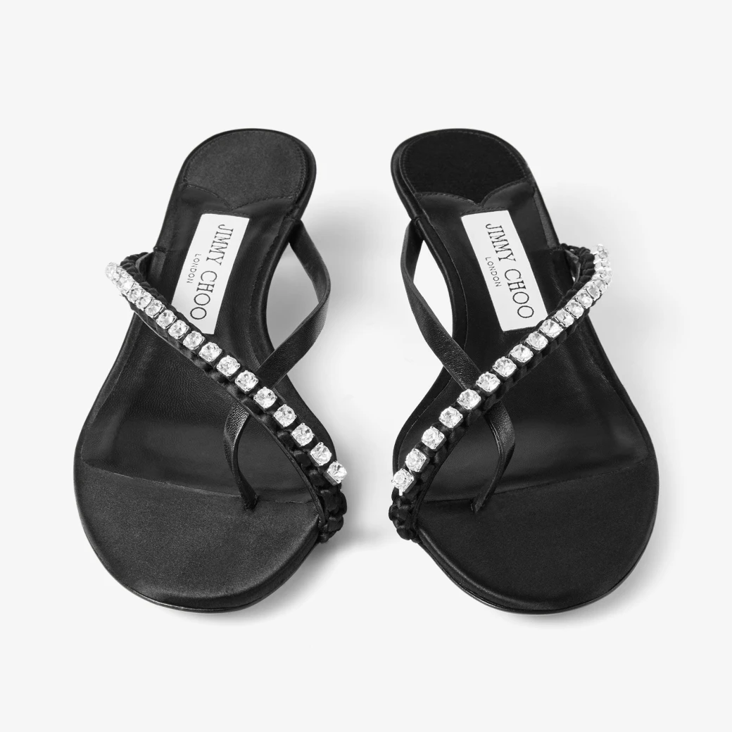 Dila 35 - black/crystal - JIMMY CHOO- Official Site